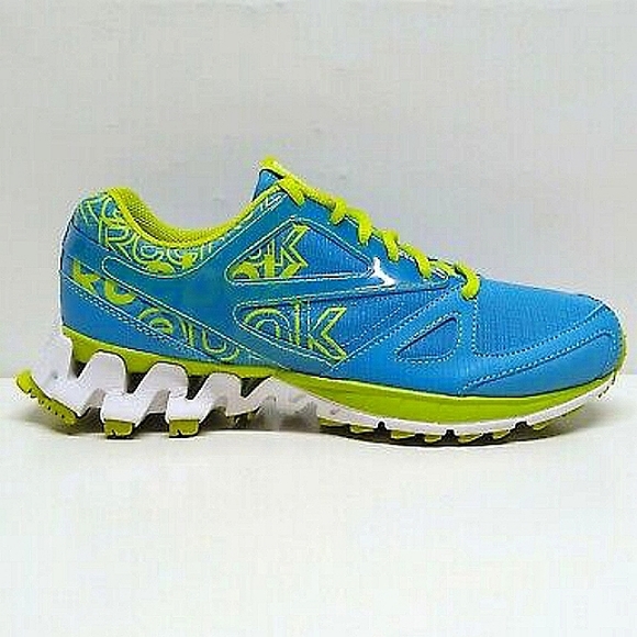 Reebok | Shoes | Reebok Zigtech Athletic Running Sneakers Blue Neon ...
